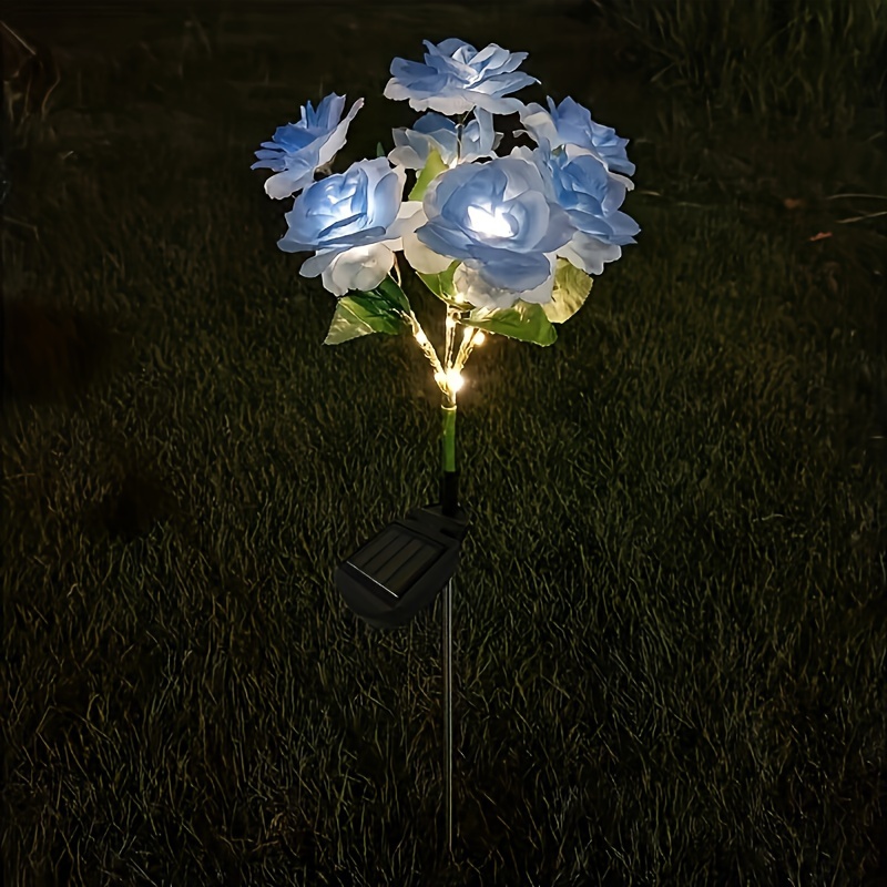 1 Bundle 7 head Color Solar Rose Simulation Garden Light Led - Temu ...