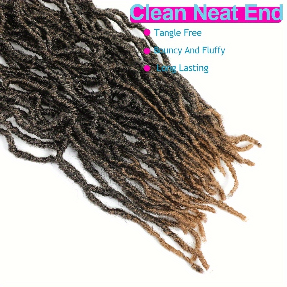 New Faux Locs Crochet Braids Hair 1b# Super Long Goddess - Temu