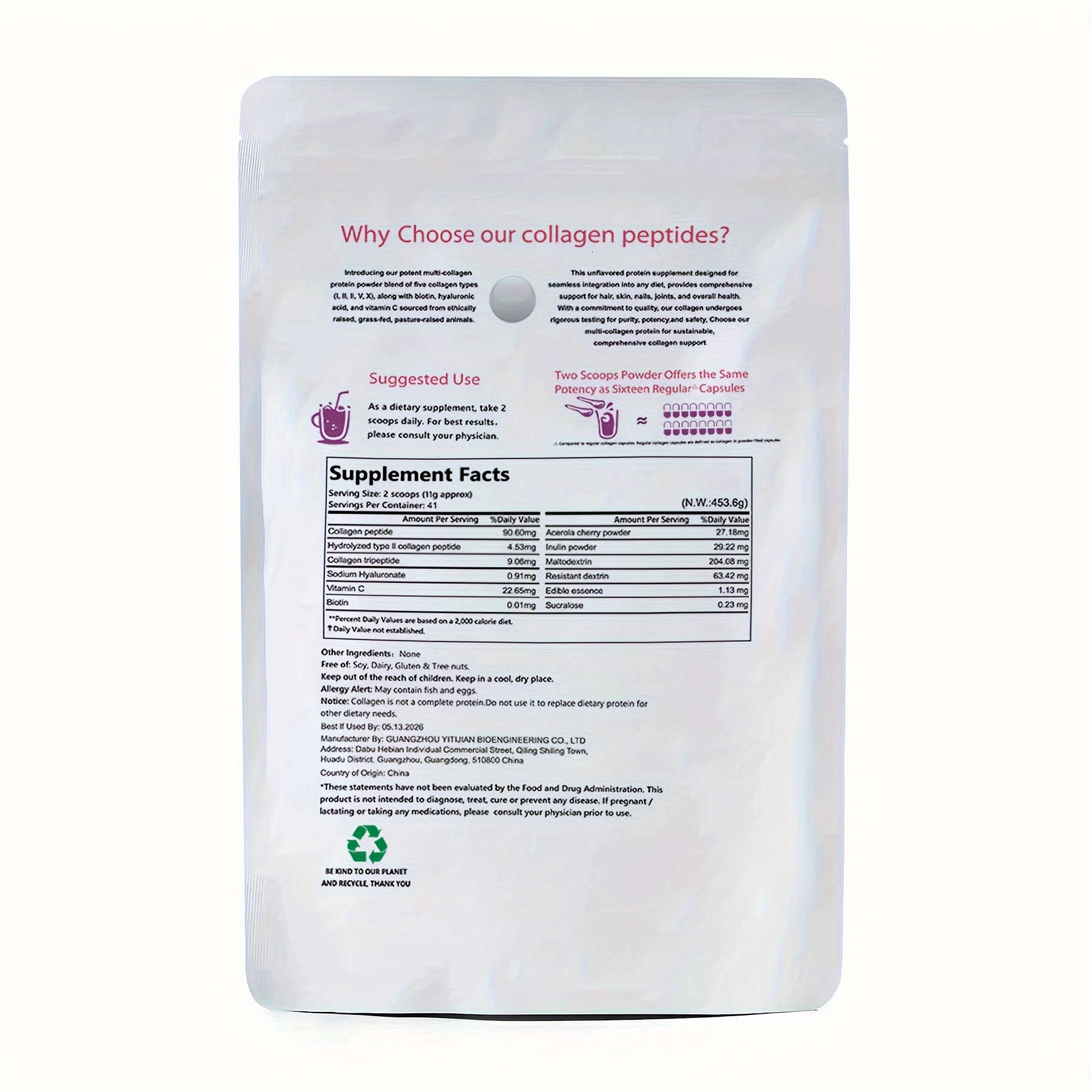 Multi Collagen Peptides Powder Hydrolyzed Protein - Temu