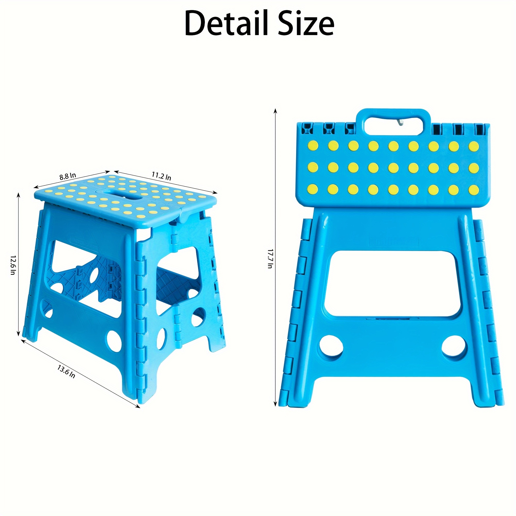 Folding Step Stool,, Blue - Temu