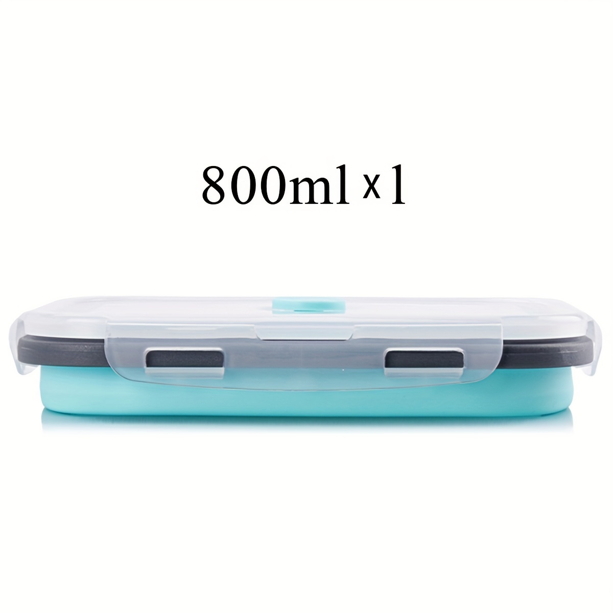 2pcs 800ml 1200ml Silicone Collapsible Lunch Box Foldable Food Storage ...