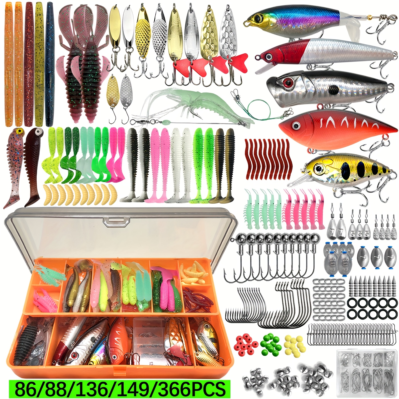 soft plastic lures sold on Temu United States