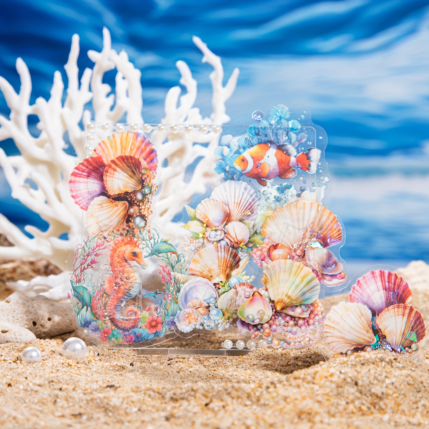 Decorative Stickers Seaside Treasure Collection Shell Theme - Temu New ...
