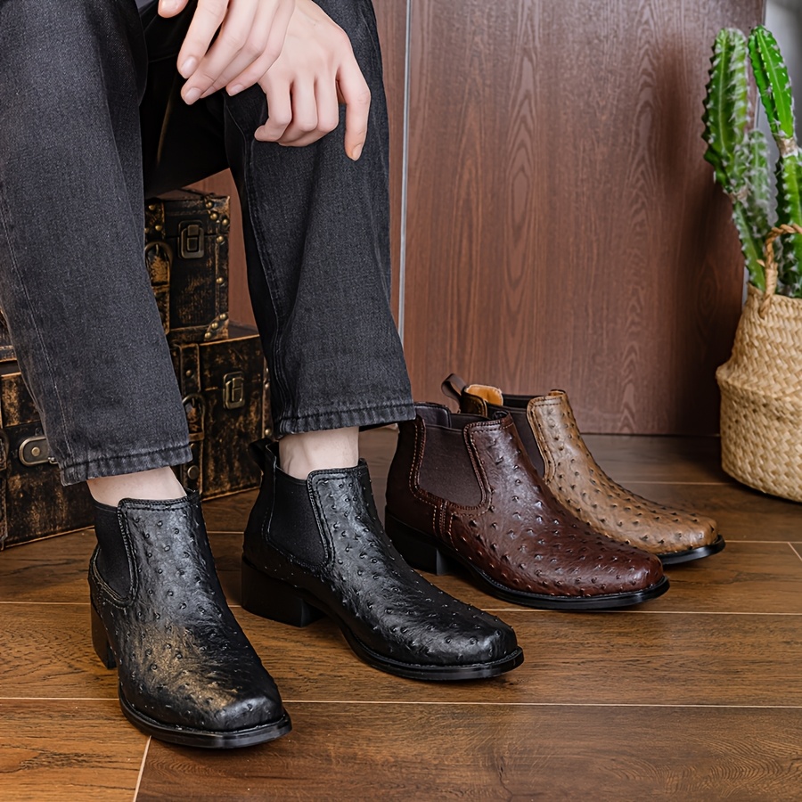 mens ankle boots sold on Temu United States