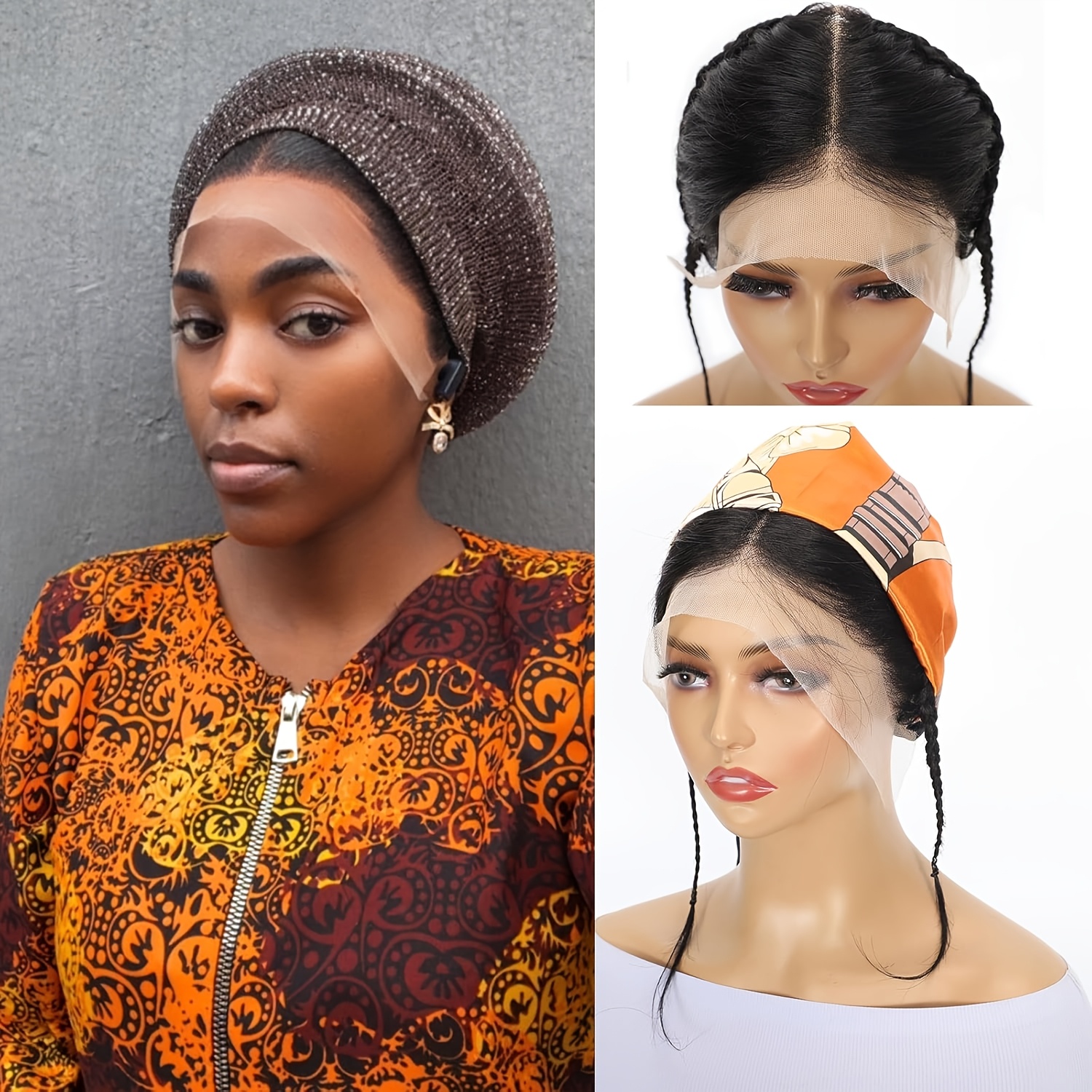 braided wigs human hair sold on Temu United States