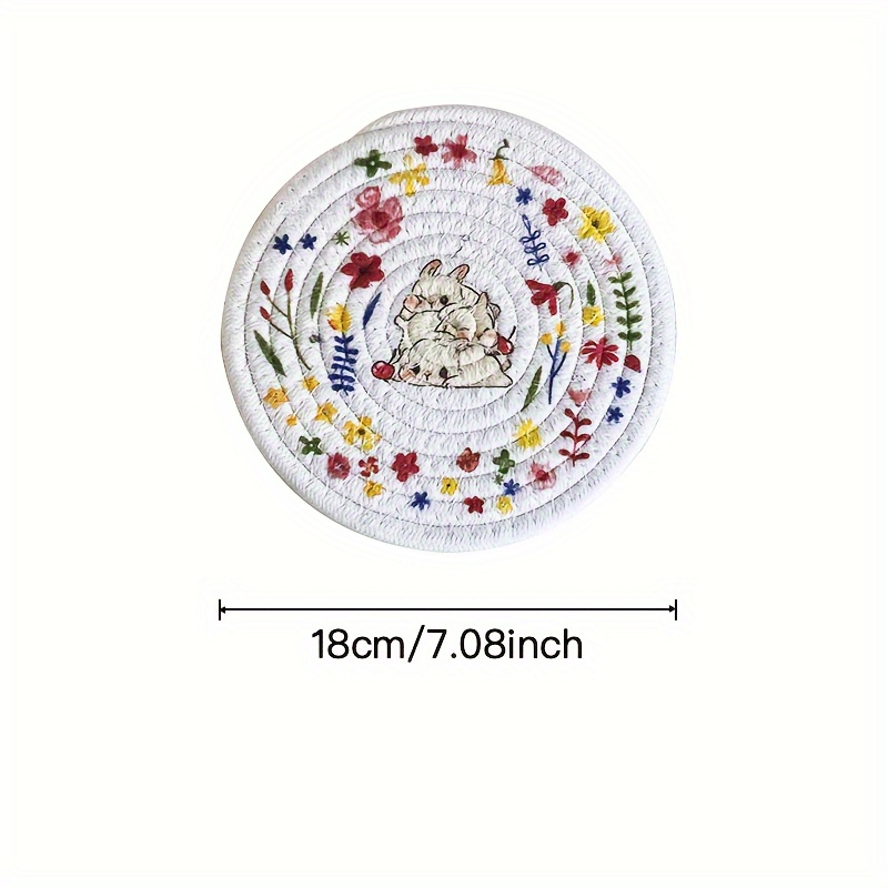 Mat Bohemian Cotton Placemat Spring Atmosphere Bunny - Temu Ireland