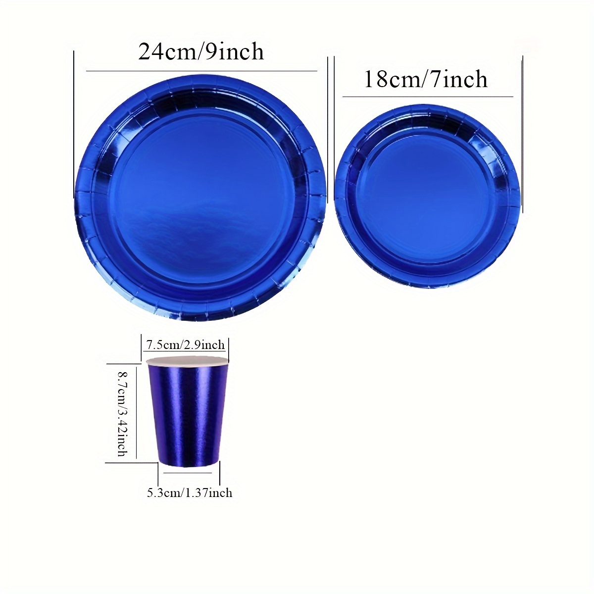 10/30pcs, Thickened Blue Theme Party Tableware Supplies, Event ...
