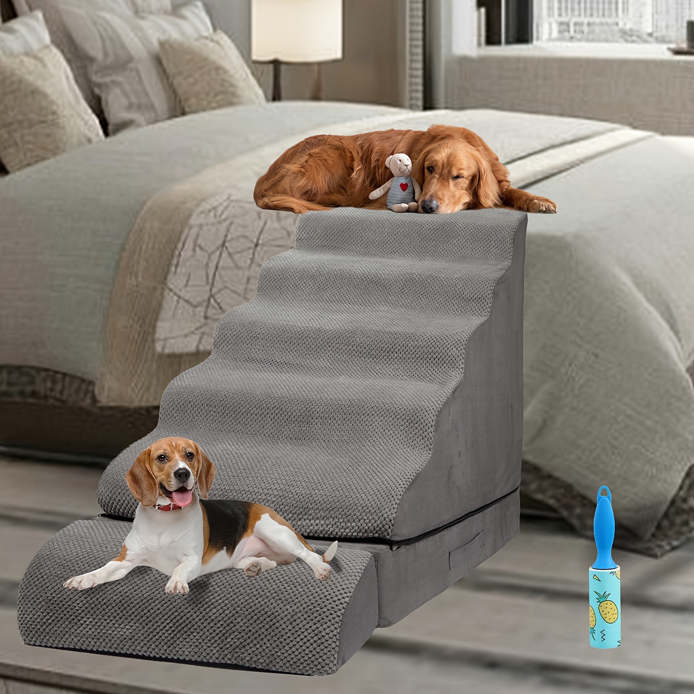 High Foam Dog Stairs Steps High Beds Tall 6 Tier Pet - Temu