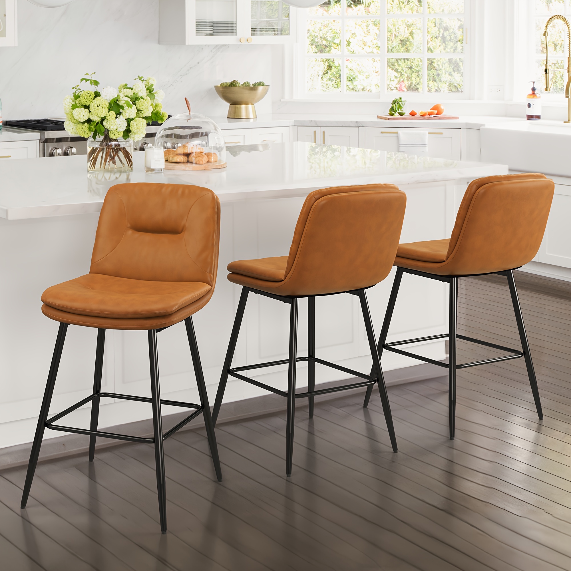 Whiskey brown bar stools store