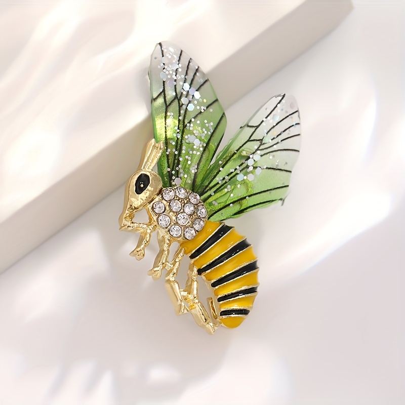 Fashionable Alloy Faux Diamond encrusted Pin Girls Acrylic - Temu ...