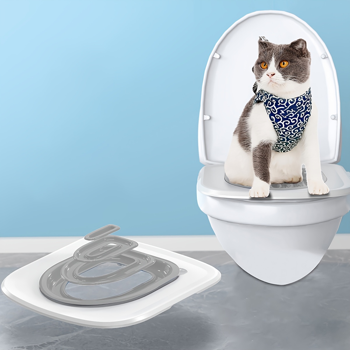 cat toilet training aid pp material cat litter box toilet Temu
