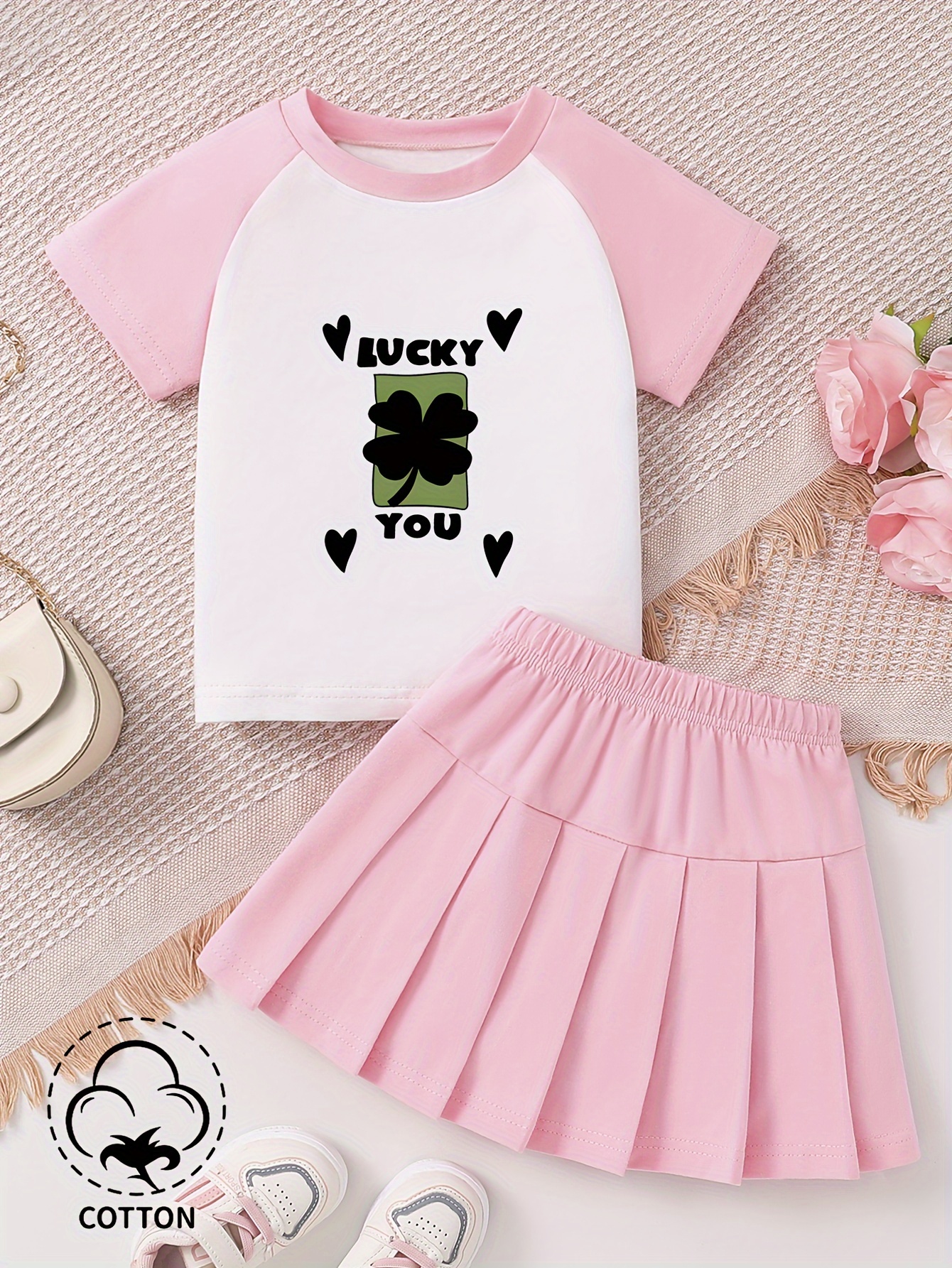 Baby Girls Toddlers Summer New Fashion Cotton Preppy Style - Temu Australia