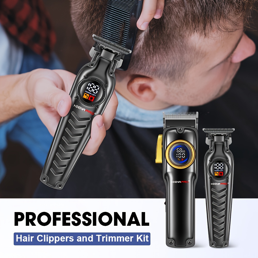 Professional Hair Clippers And Trimmer Kit For Men, Barber Clipper Set ...