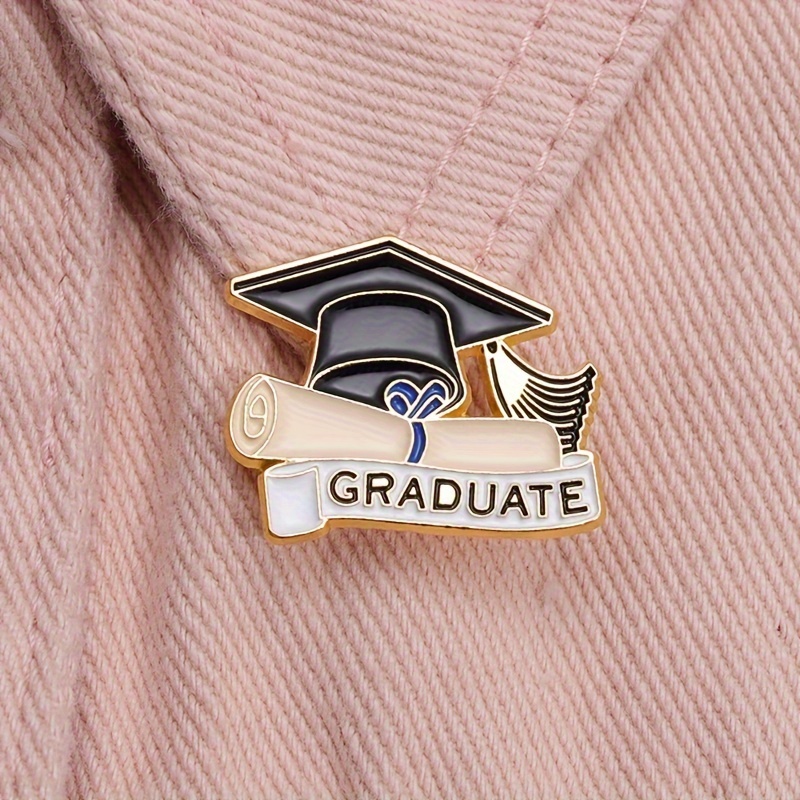 Graduation Cap Pin Badges: Metal Enamel Pins - Temu