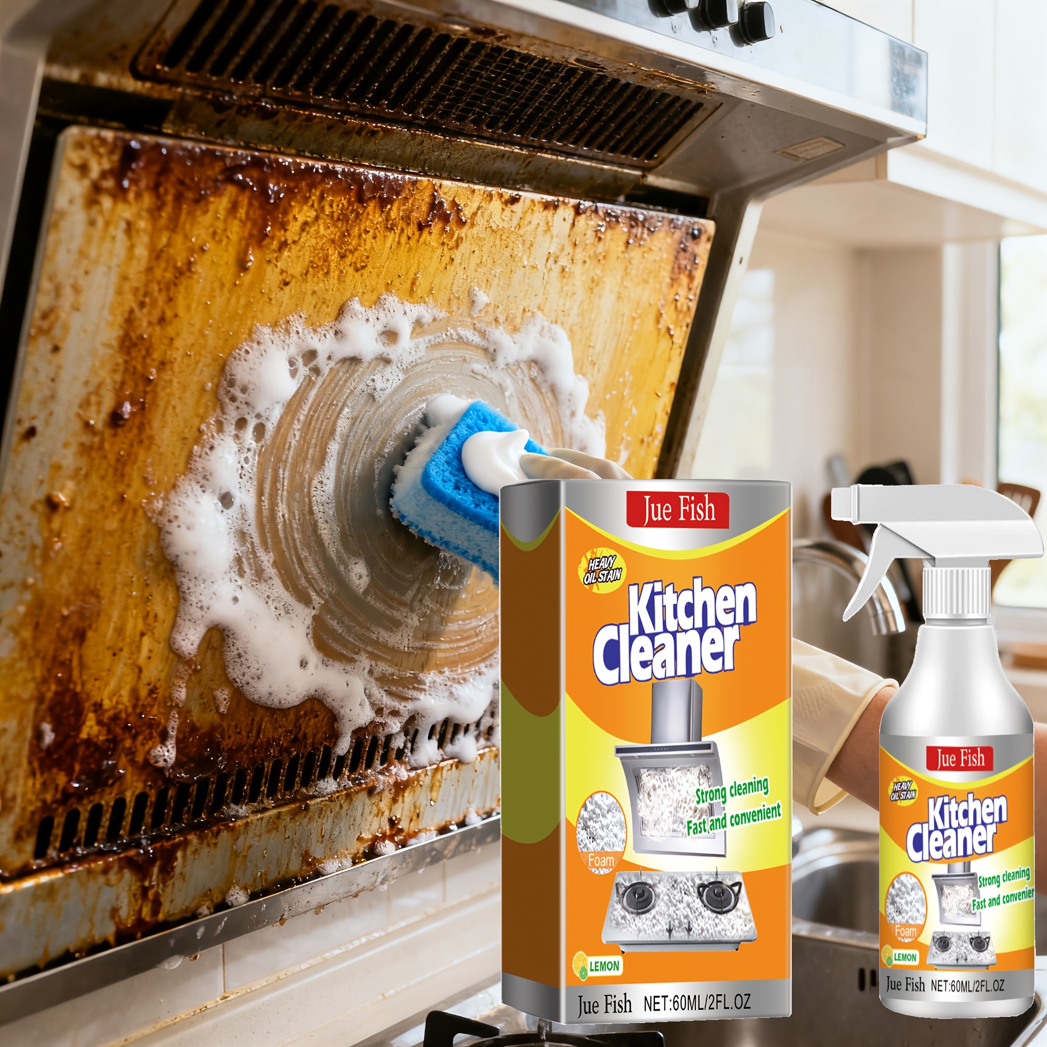 kitchen foam cleaner sold on Temu United States