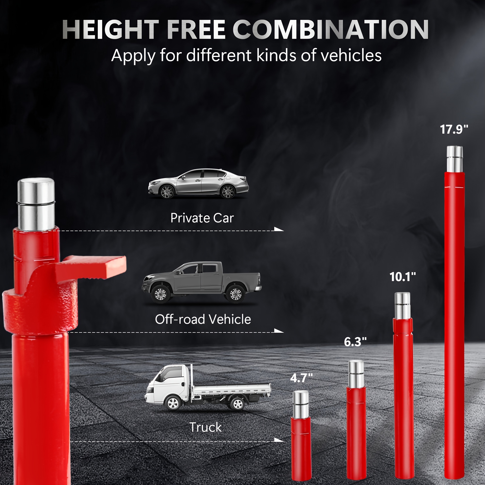 4 Ton Porta Power Kit, Portable Hydraulic Jack With Oil Hose, Auto Body ...