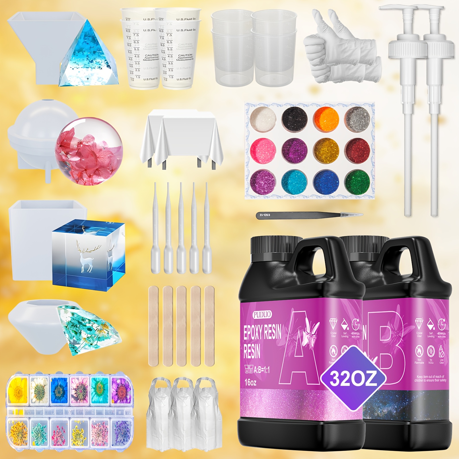 arts and crafts supplies sold on Temu United States