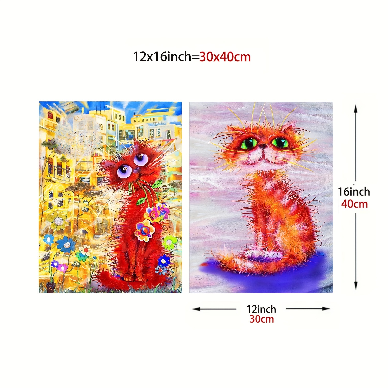 2 Stück Leinwand Wandkunst Abstrakte Orange Thomas Katze - Temu Germany