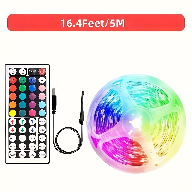 Led Strip Lights Usb Rgb 5050 Color Strip Lights Sync Color - Temu ...