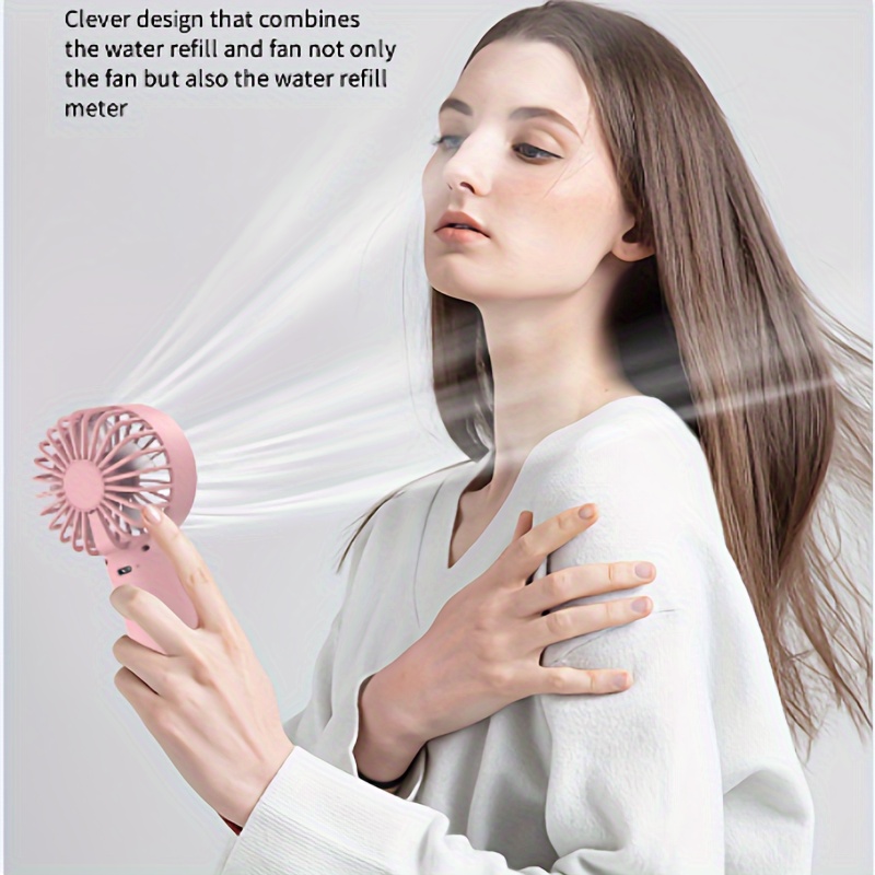 Portable Usb Rechargeable Handheld Fan Mist Feature Compact - Temu ...