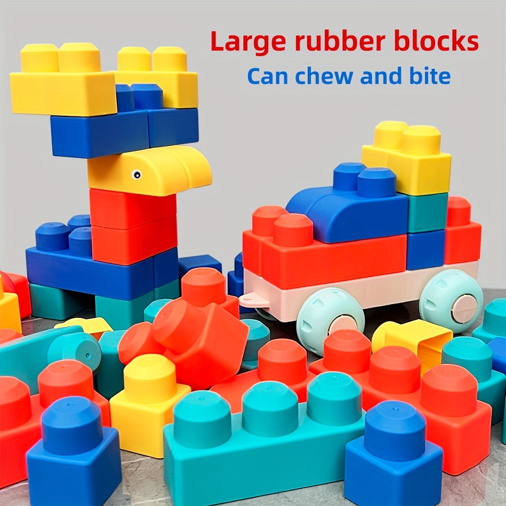 Large rubber building blocks store