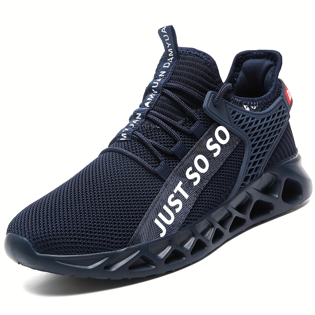 Mens Knit Casual Shoes Breathable Lightweight Soft Sole Sneaker Spring ...