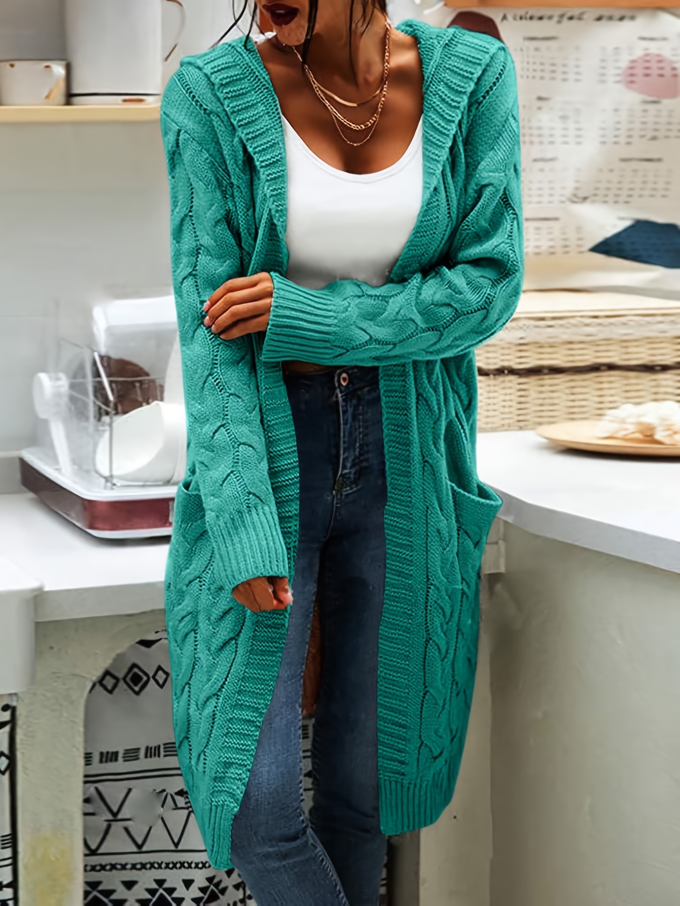 cable knit sweaters sold on Temu United States