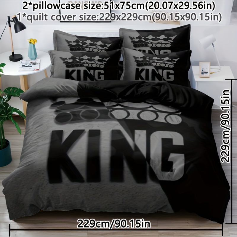 Pattern Duvet Set (1 Duvet + 2 - Temu Kuwait