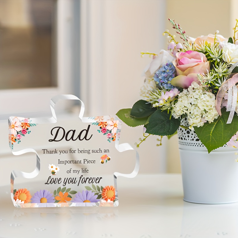 acrylic desktop plaque spring theme flower pattern puzzle - Temu Canada