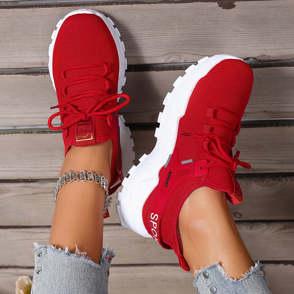 All Red Sneakers For Women
