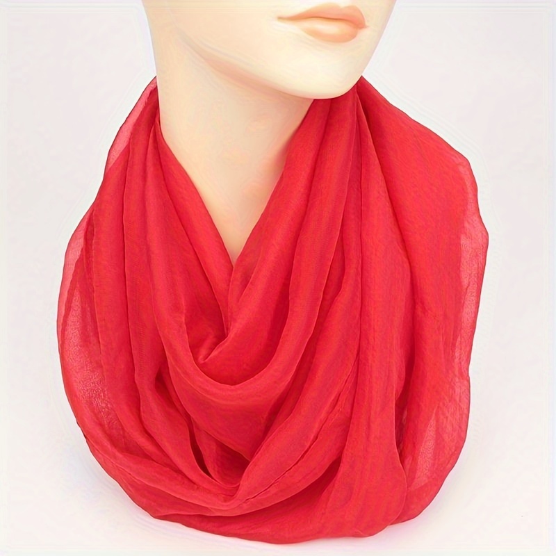Lightweight Basic Scarf Ultra Thin Breathable - Temu United