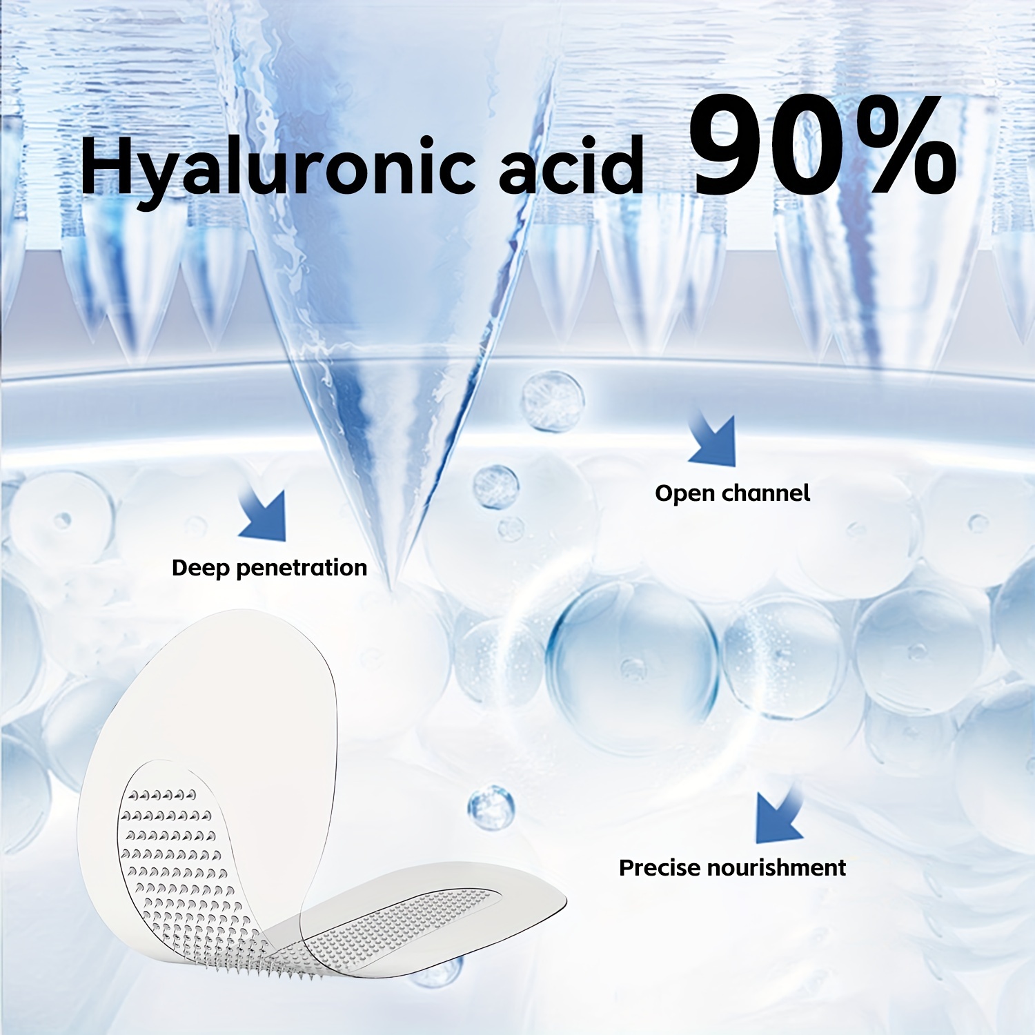 Hyaluronic Acid Microneedle Eye Masks - 1 Pair, Alcohol-free, For All ...