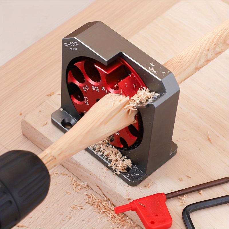 Dowel Jig Kit,Adjustable Drill Milling Dowel Round Rod Auxiliary Tool ...