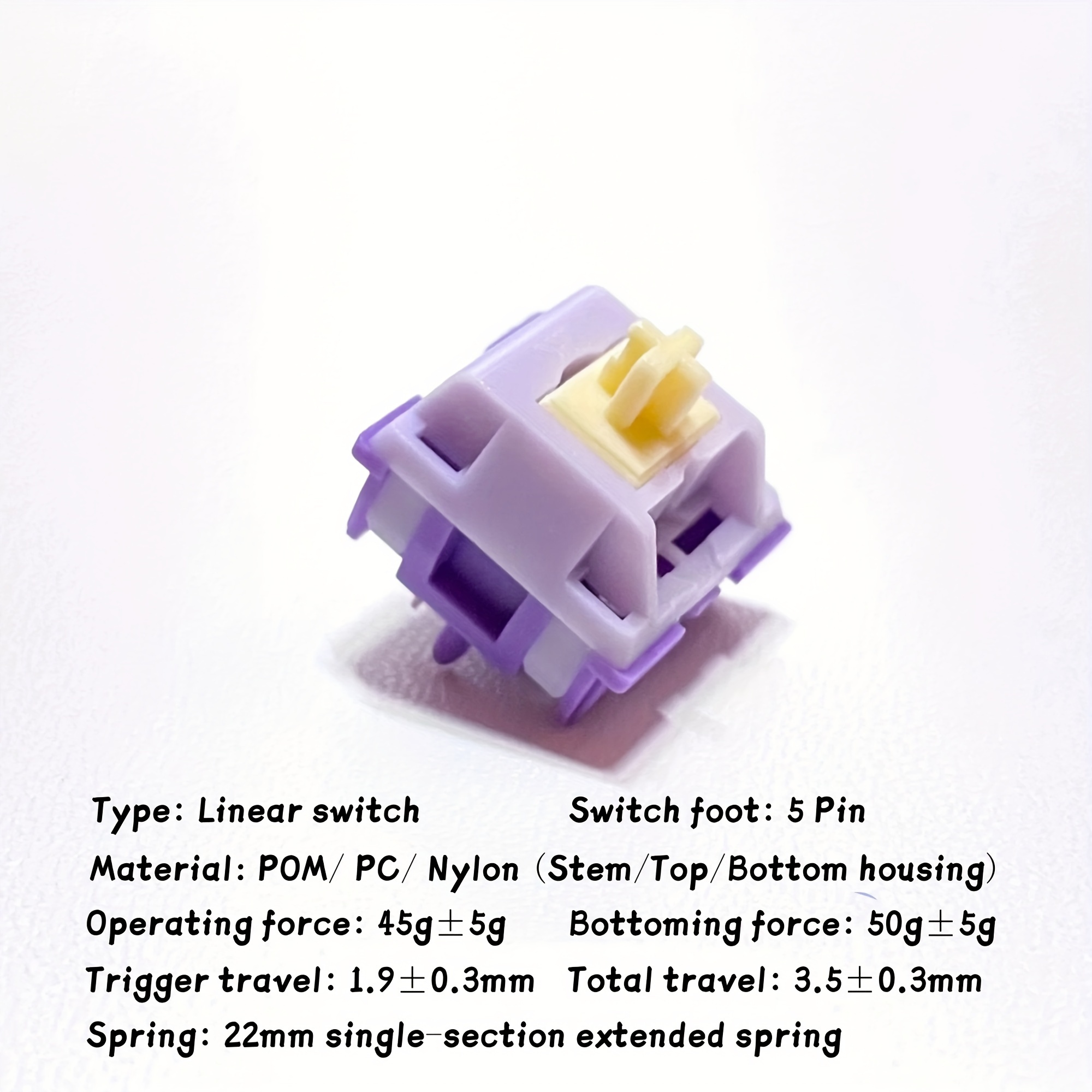 Ktt Linear Mechanical Keyboard Switches Five Pins - Temu