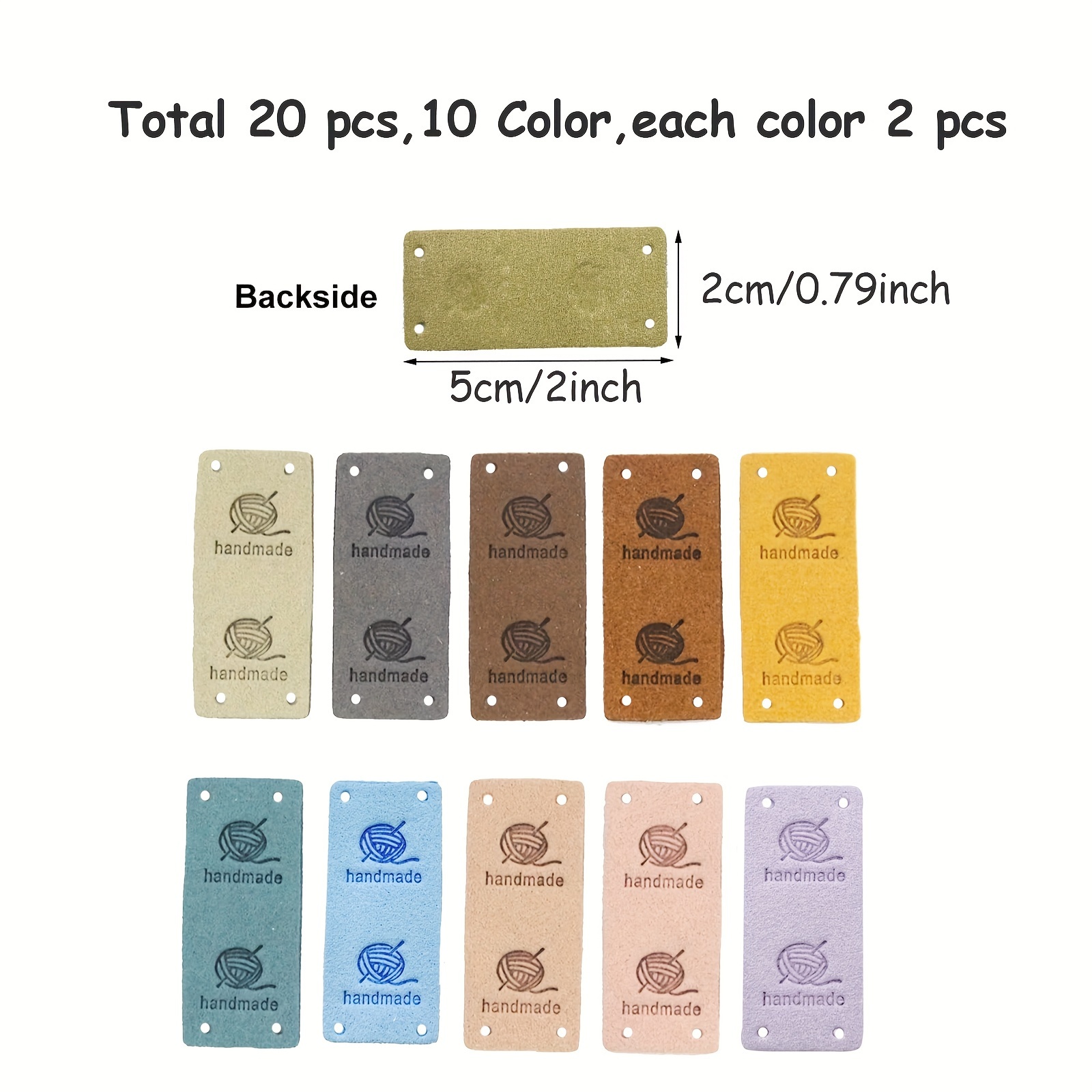 Faux Leather Label Handmade Folding Handmade Tags - Temu United