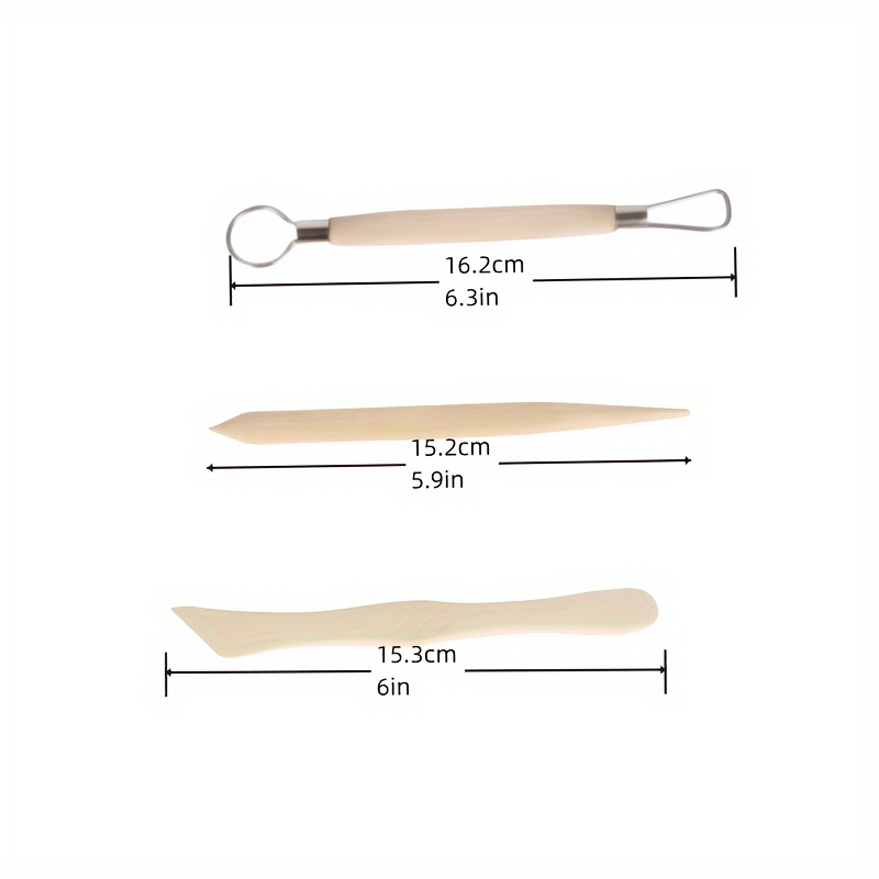 5pcs ceramic clay sculpting tool set wooden carving knives for pottery ...