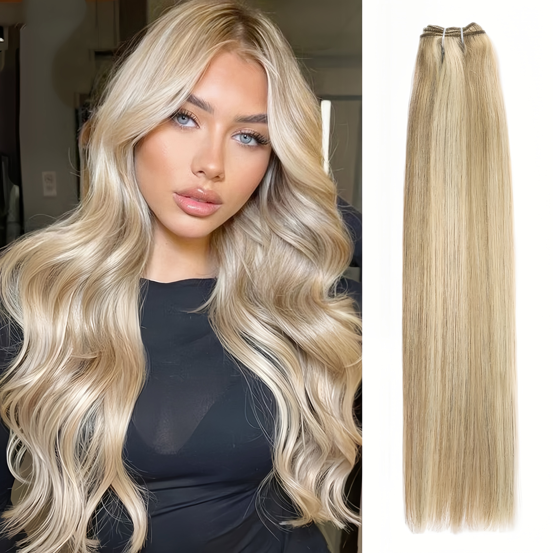 human hair sew in bundle sold on Temu United States
