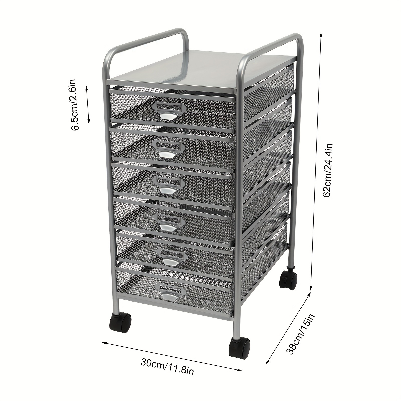 Rolling File Cabinet 6 Drawers Craft Cart Organizer Wheels - Temu