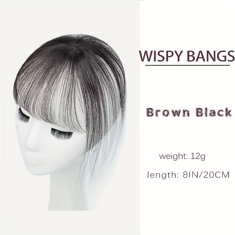 Synthetic Straight Air Bangs Clip In Hair Extension - Temu United Kingdom