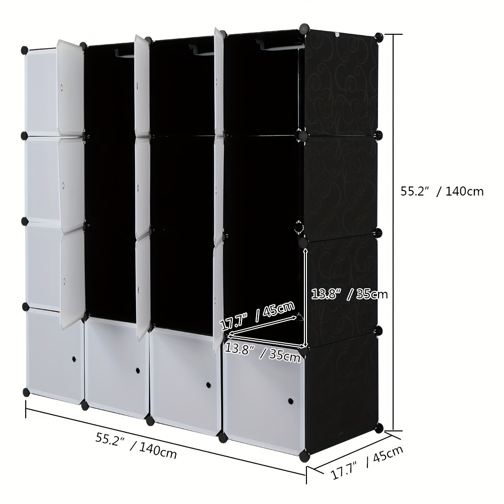 Organizer Stackable Plastic Cube Storage Shelves Design - Temu