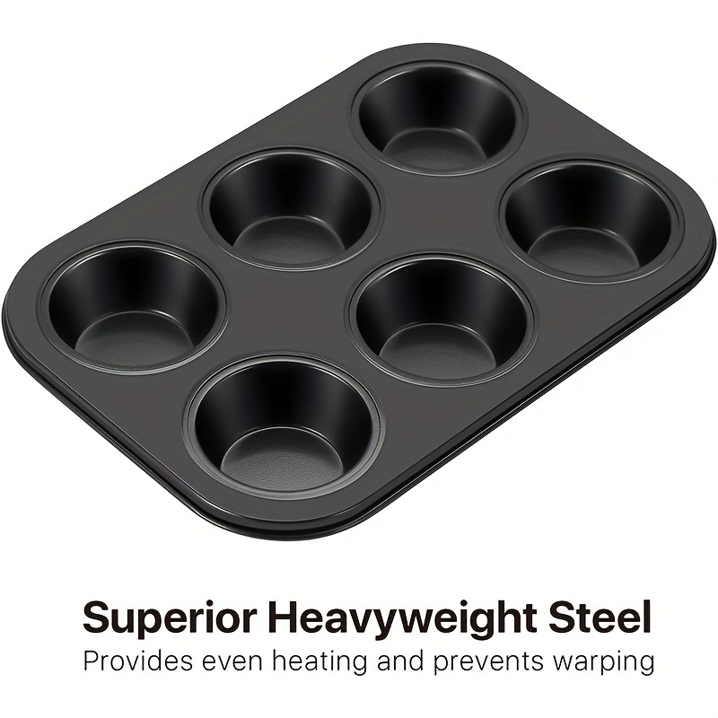 muffin pans 6 non stick baking cupcake pan carbon - Temu Canada