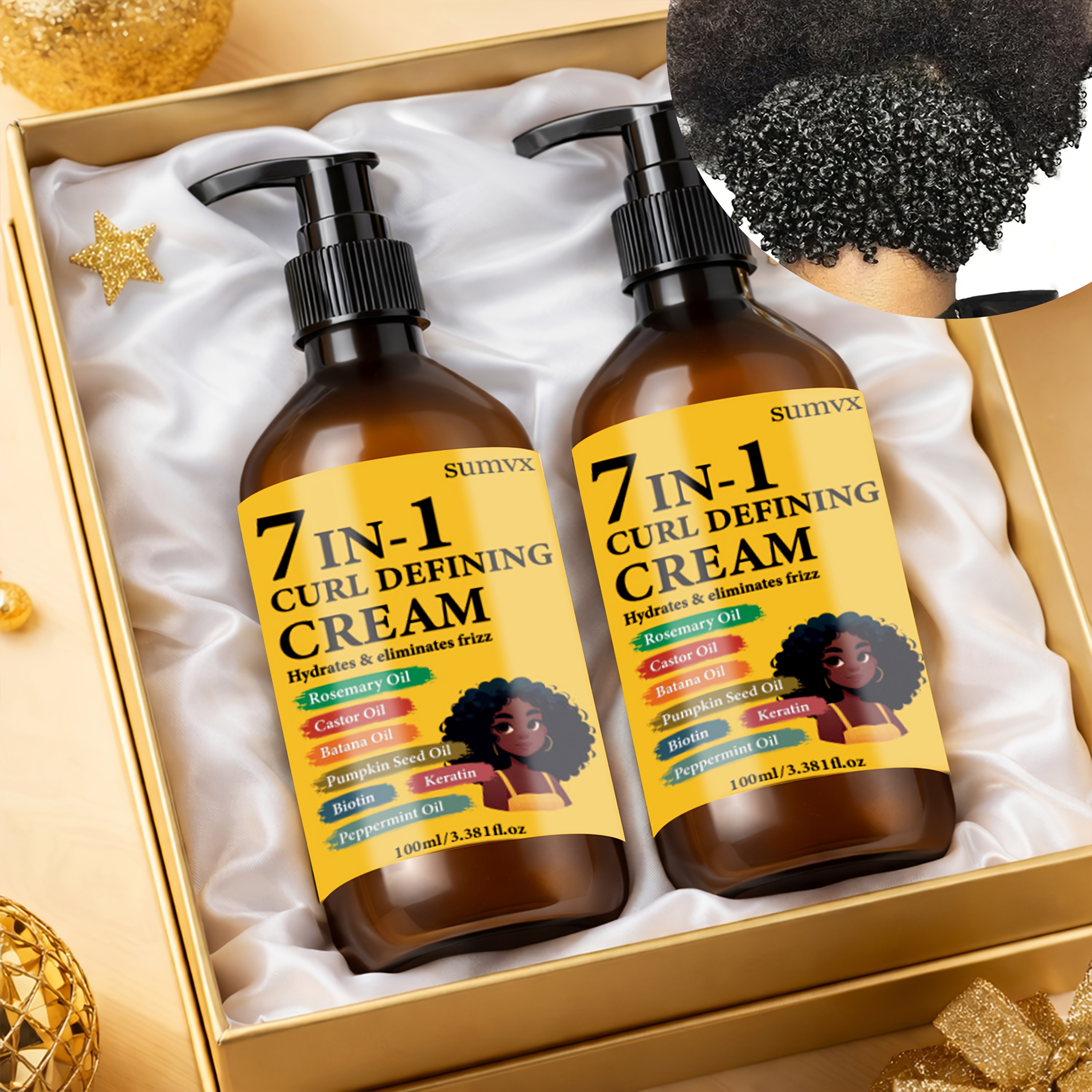 curly hair cream sold on Temu United States