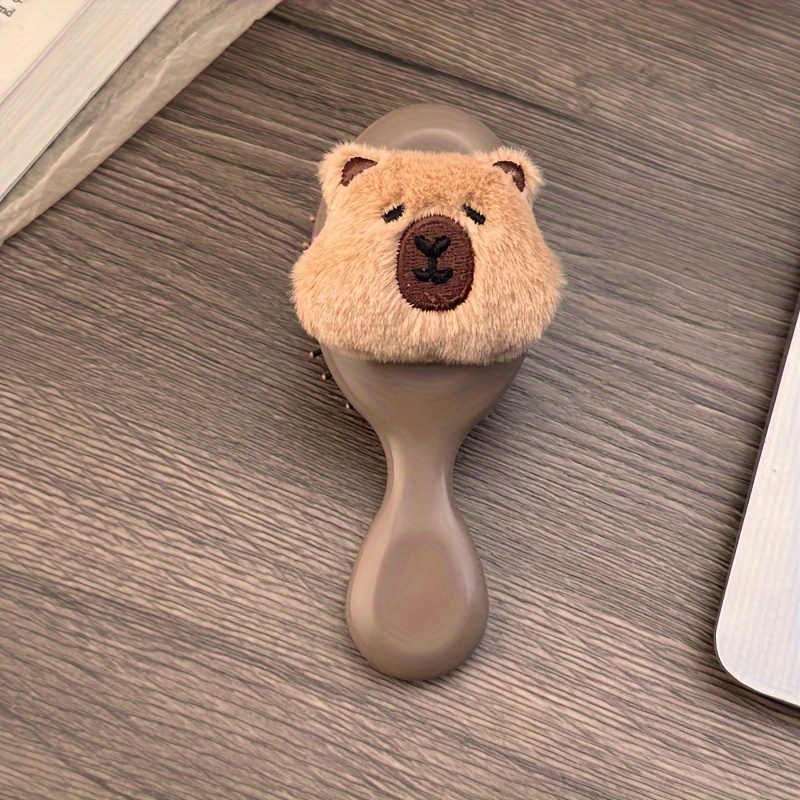 Cute Cartoon Capybara Plush Air Cushion Hairbrush Portable - Temu