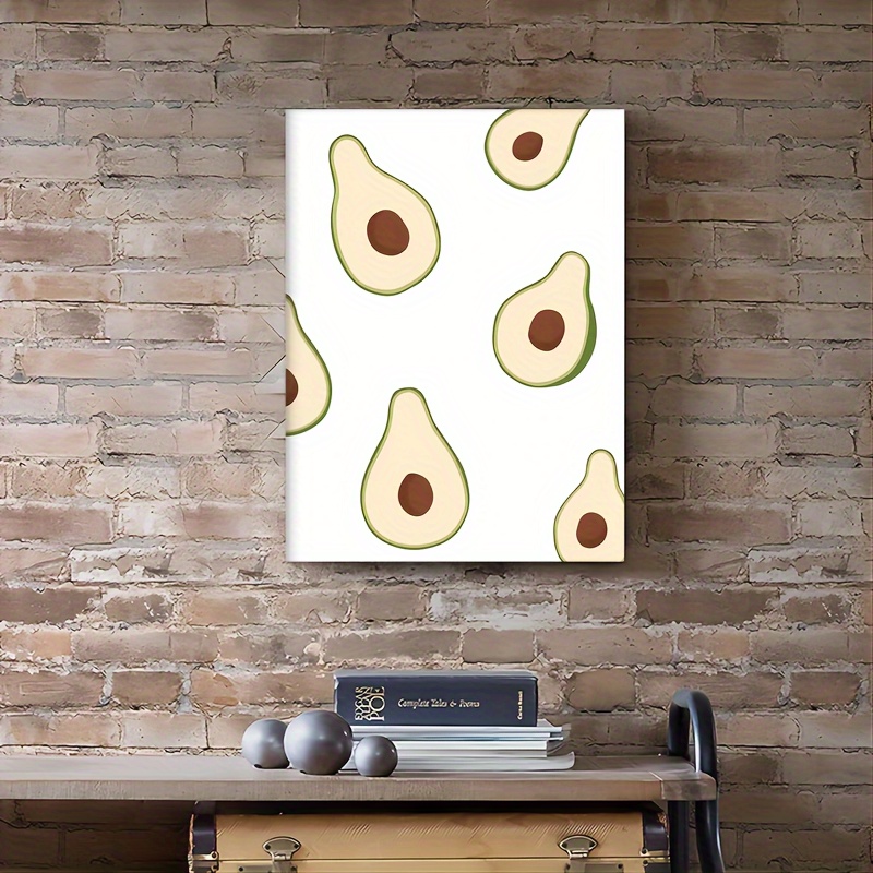 Картина на полотні з деревяним обрамленням малюнок авокадо Temu