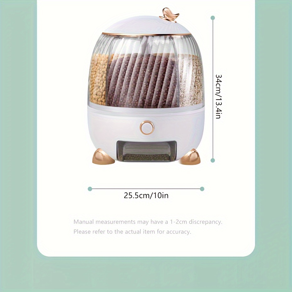 1pc Smart Seal Rotating Cereal Dispenser - Dry Food Storage Container ...