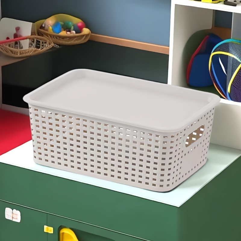 versatile plastic storage basket hollow woven design toys - Temu ...