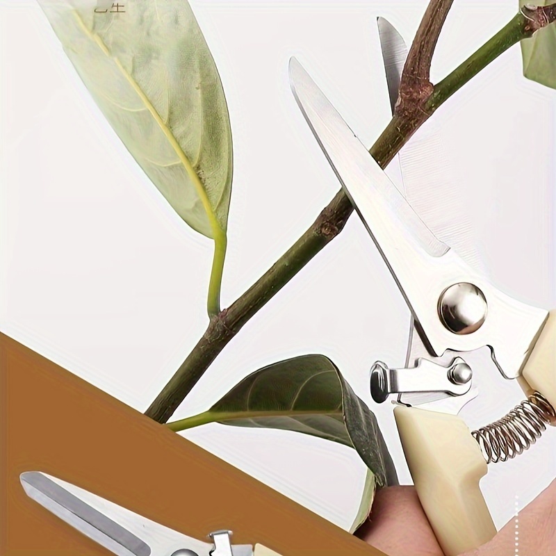 2pcs 스테인레스 스틸 가위 원예 가지 치기 및 아름답게 화분에 심은 식물 가지 가지 및 꽃 정원 야외 도구 과수원 과일 따기 가위에 적합 Temu에서