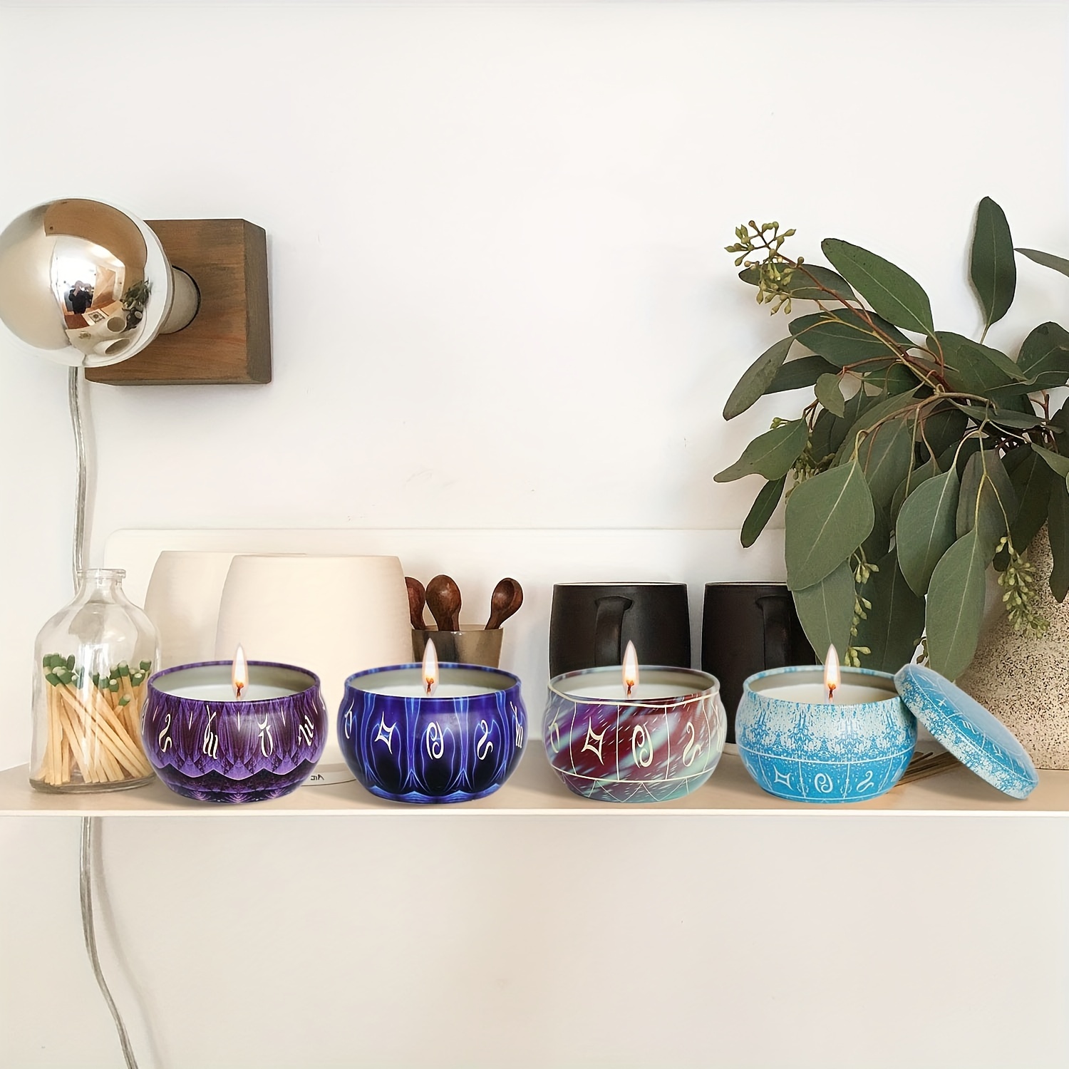 12 Zodiac Constellation Aromatherapy Candles Set With Essential Oils ...