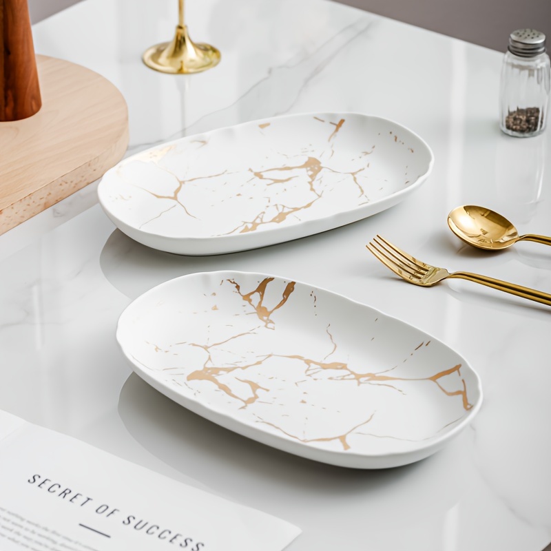 Assiettes Dîner Rectangulaires En Céramique Finition Mate - Temu Belgium