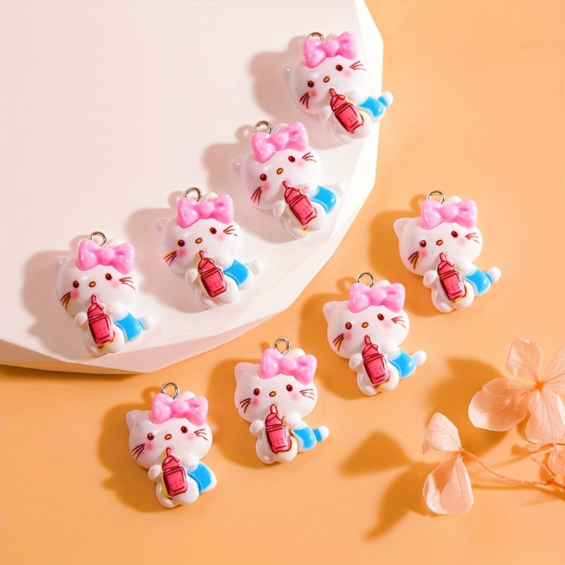 Kitty Cat Diy Cartoon Anime Resin Charms - Temu Australia